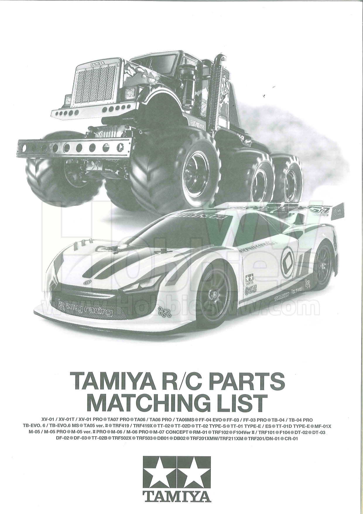 Tamiya 零件共用對照表 – HobbiesWW